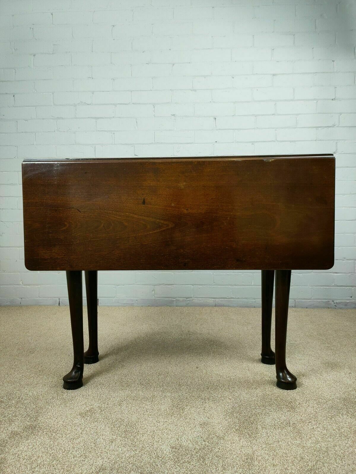 18th Century Red Walnut Rectangular Drop Leaf Table | Vinterior