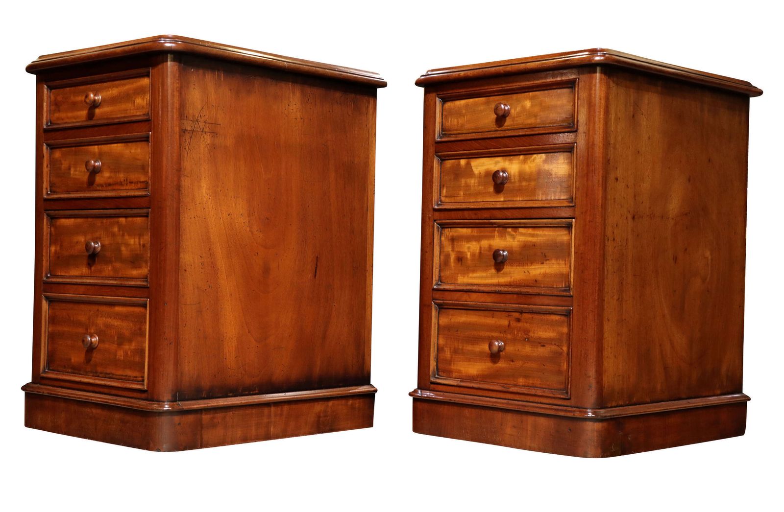 Pair Of Victorian Mahogany Bedside Chests, Circa 1850 | Vinterior