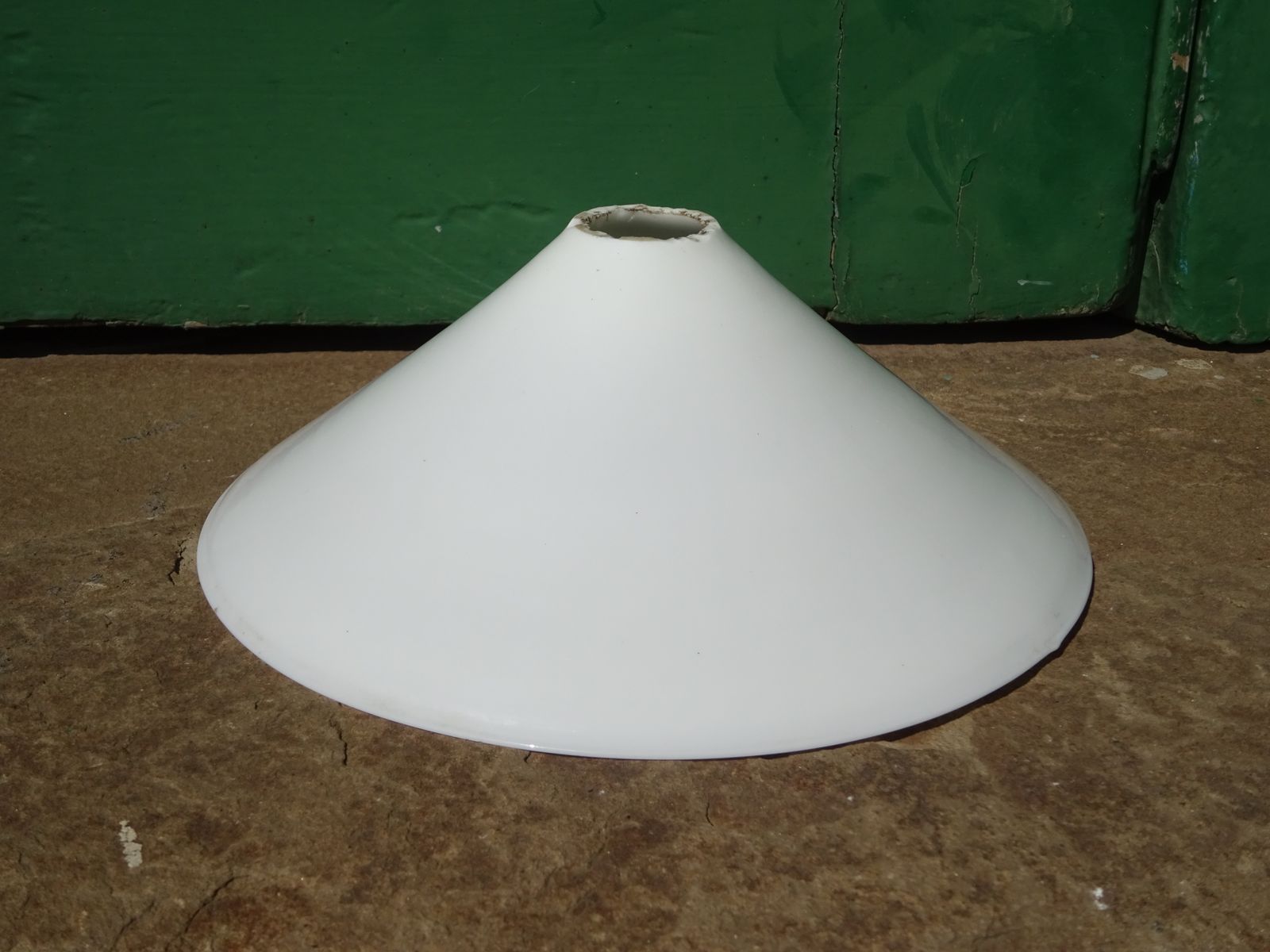 Reclaimed Milk Glass Coolie Light Shade 9" | Vinterior
