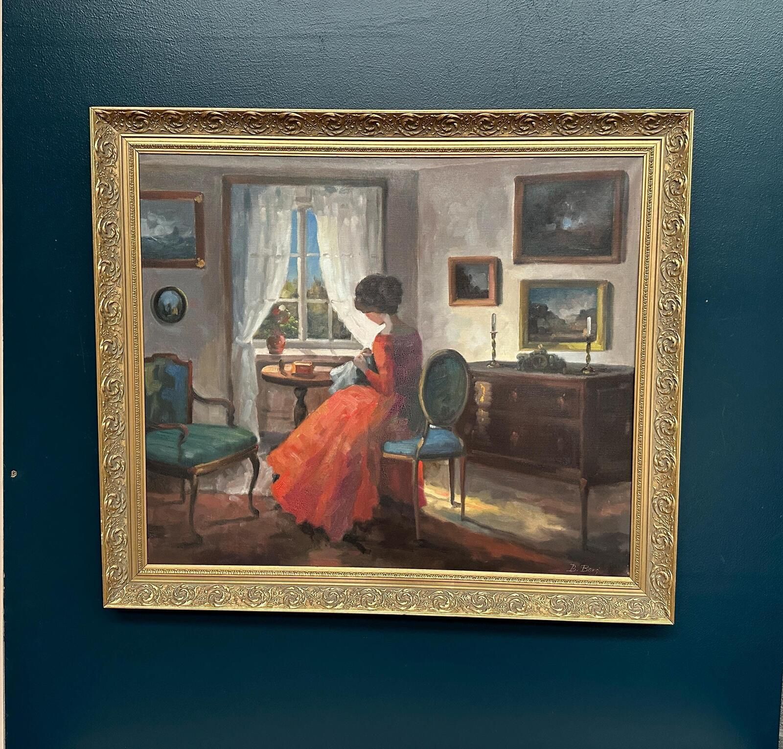 Interior Scene By Bente Berg, Mid 20th Century | Vinterior