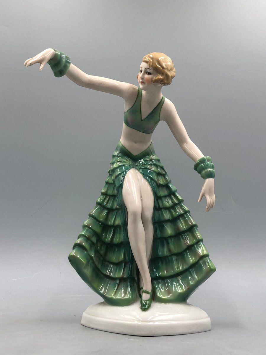 Art Deco Porcelain Dancer From Fasold & S Tauch | Vinterior