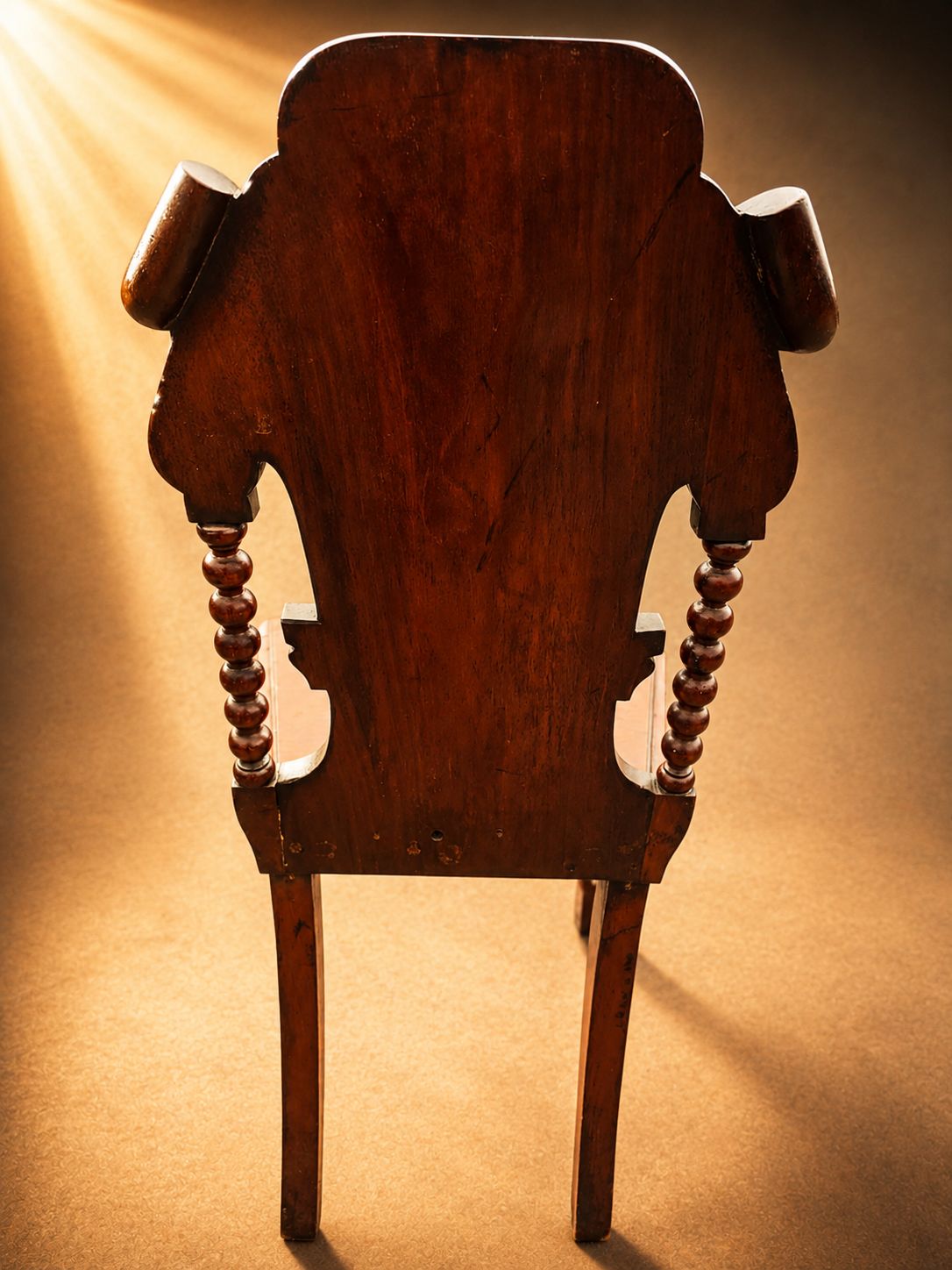 Rare Antique Barley Twist Oak Hall Chair Carved Side Chair | Vinterior