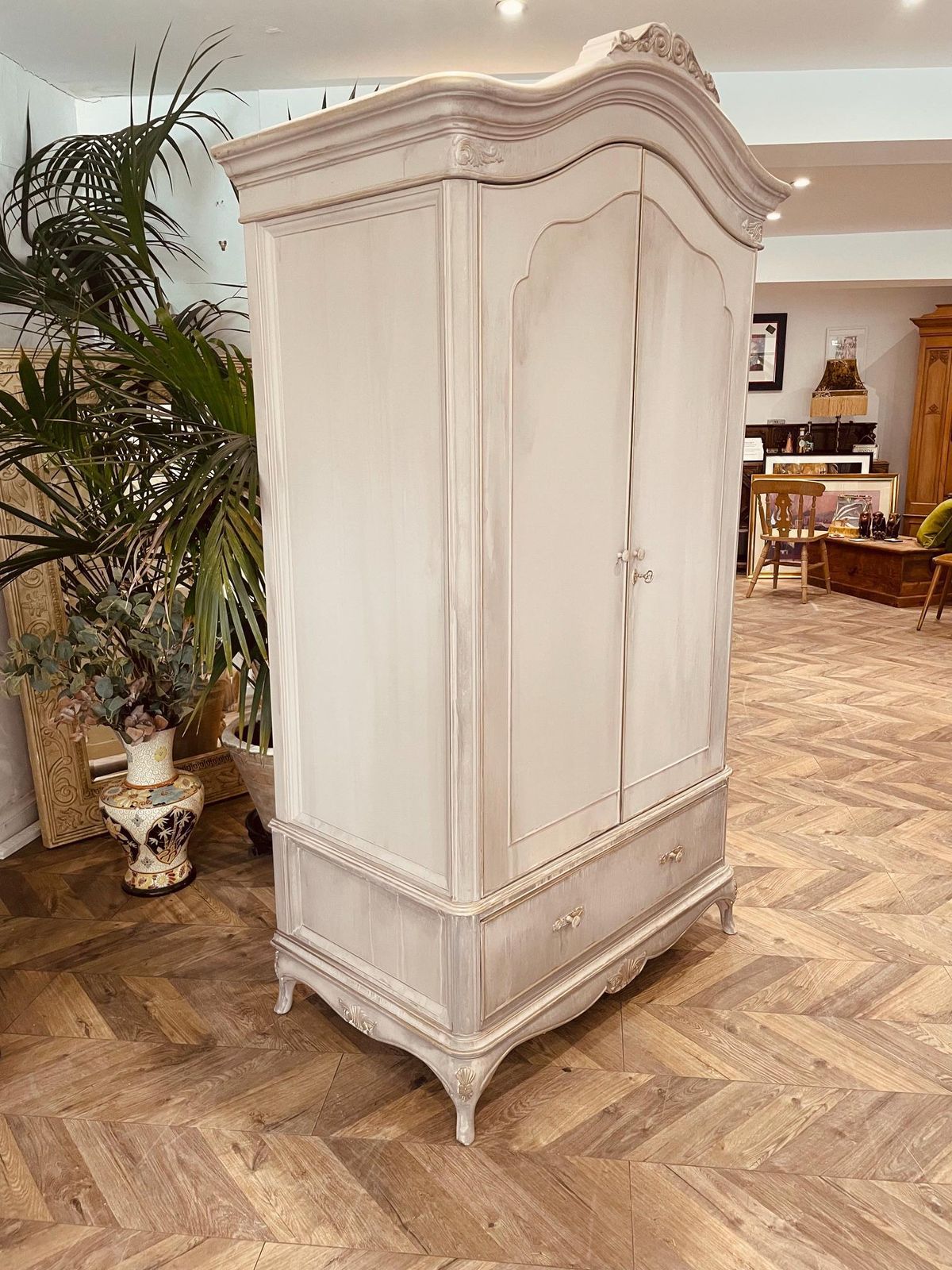 French Chateau Style Solid Wood Wardrobe/Armoire | Vinterior