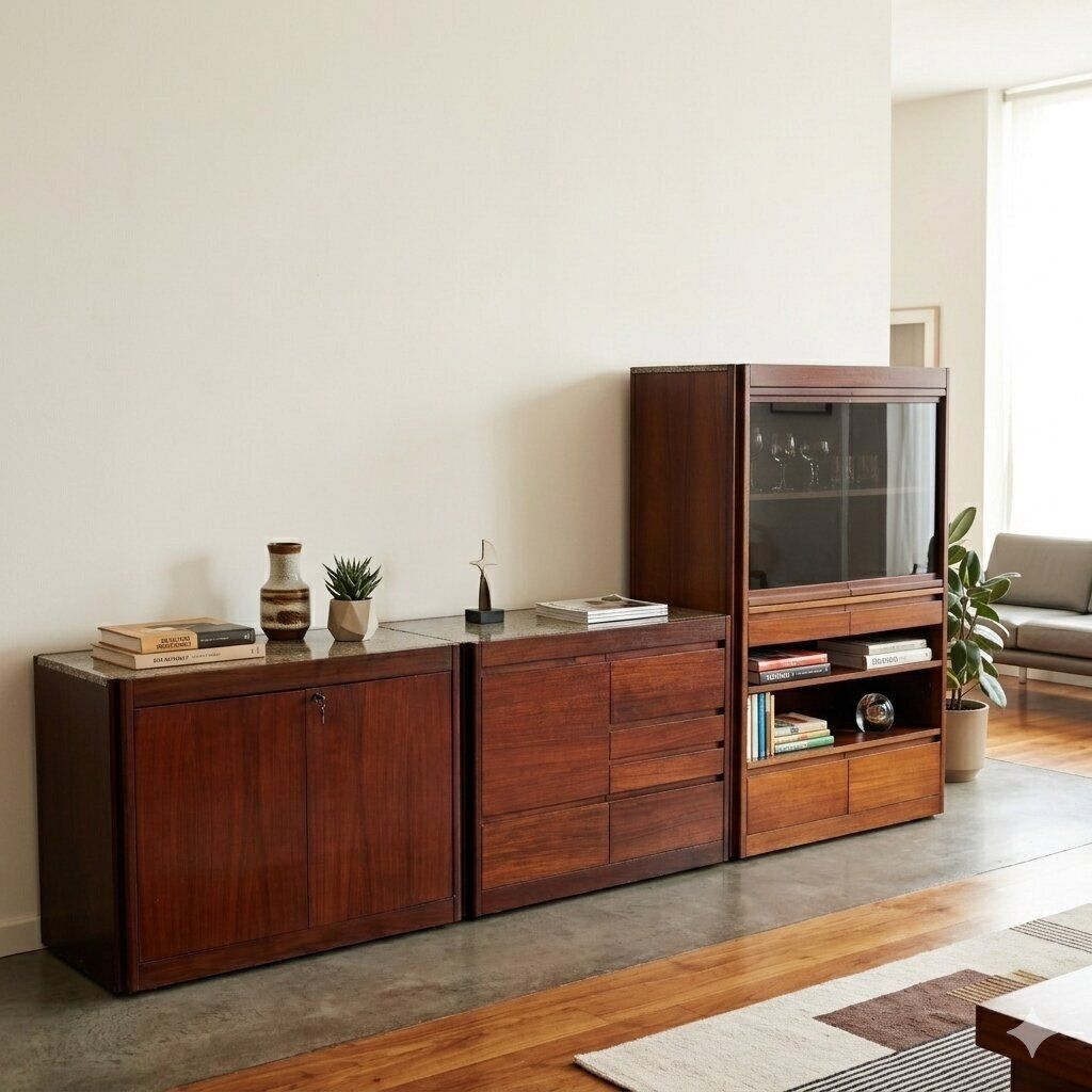 Molteni 4d Cabinets Vintage Design A. Mangiarotti 1970s | Vinterior