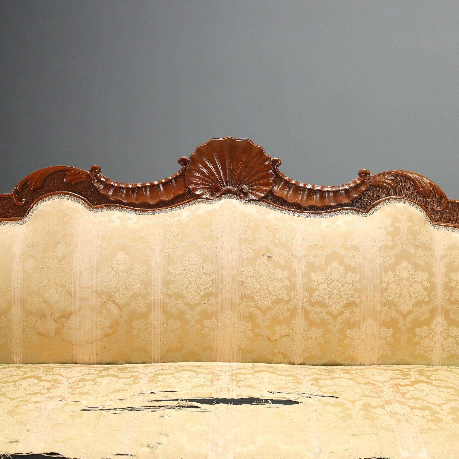 Antique Sofa Walnut Fabric Italy XIX Century | Vinterior