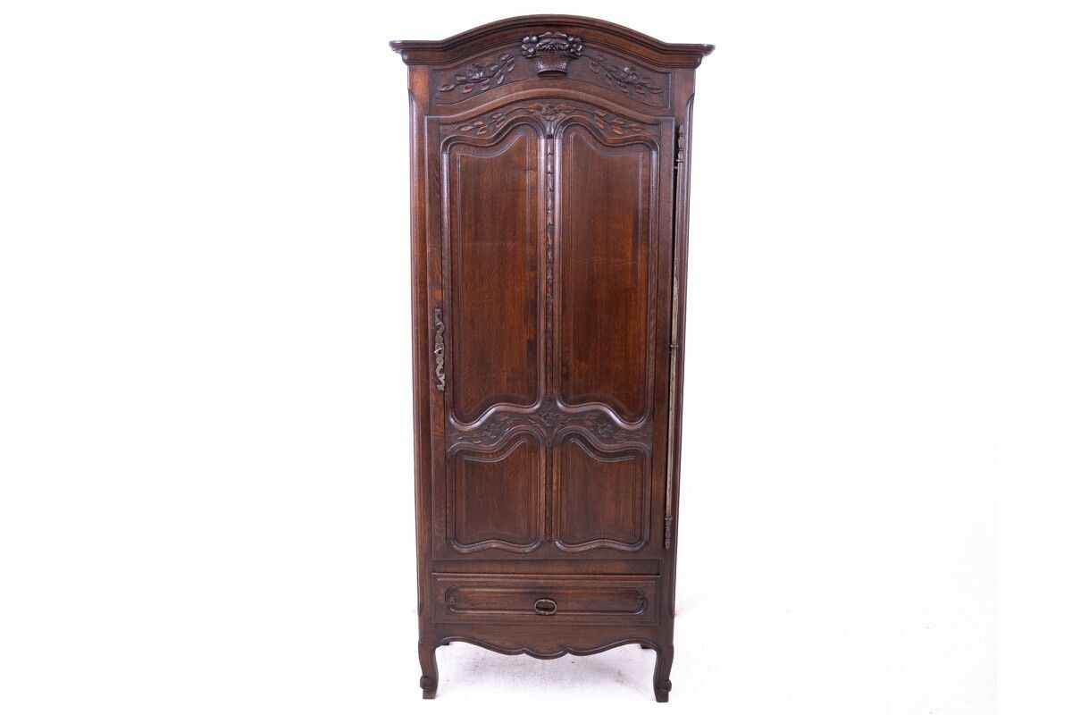 Narrow Wardrobe Linen Closet, France, Circa 1890. | Vinterior
