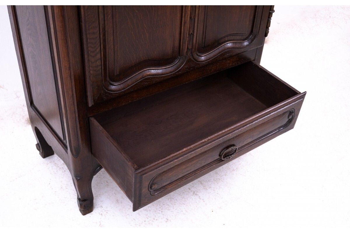 Narrow Wardrobe Linen Closet, France, Circa 1890. | Vinterior