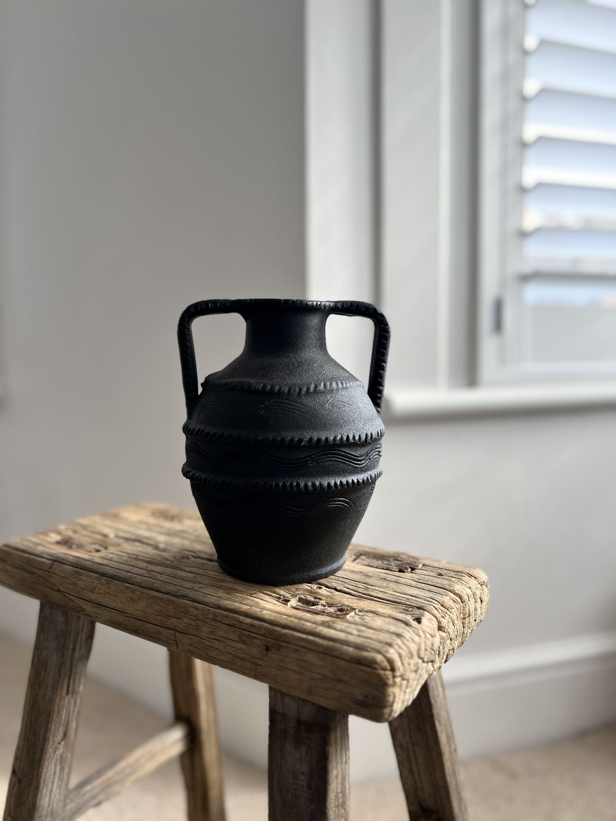 Vintage Romanian Folk Amphora Vase | Vinterior
