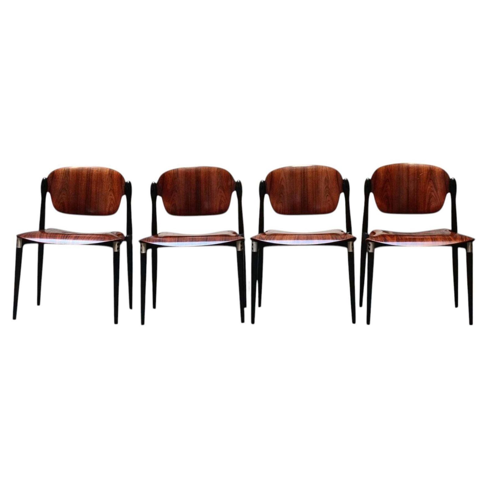 Eugenio Gerli For Tecno, Set Of 4 "S83" Chairs, Italy, 1960s | Eugenio ...
