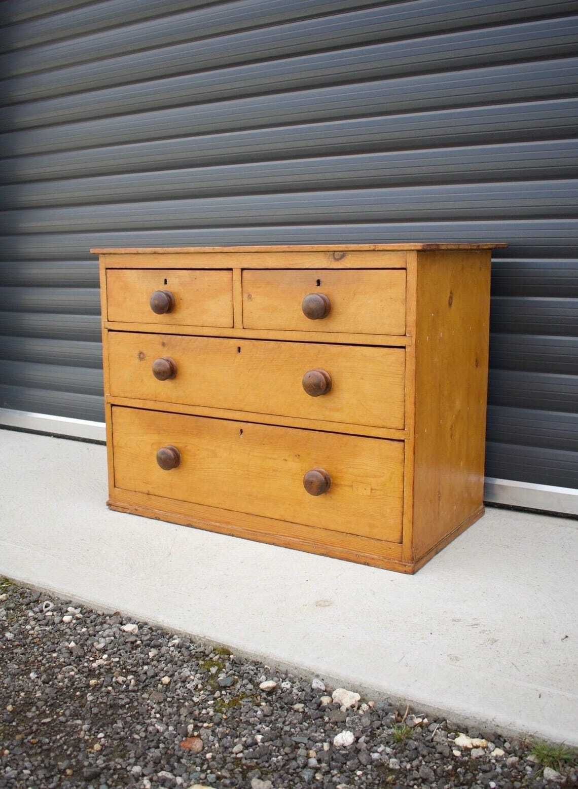 Antique Solid Pine Chest Of Drawers | Vinterior