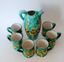 Rare Santucci Deruta Ceramic Drink Set 1 Jug 6 Cups Glasses Vintage ...