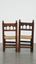 Nice Unique Set Of 2 Antique Spanish Farm Chairs With Woven Wicker Seat ...