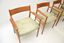 Set Of Four Danish Vintage Teak And Leather Dining Chairs By Arne ...