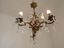 French Art Nouveau Acanthus 3 Light Bronze & Crystal Cage Chandelier ...