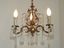 French Art Nouveau Acanthus 3 Light Bronze & Crystal Cage Chandelier ...