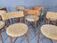 10 Vintage G Plan Dining Chairs Circle Seat Model Teak Frames Chenille ...