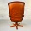 Vintage Danish Reclining Swivel Chair & Footstool | Hand Dyed Tan ...