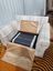 Next Snuggle Chair Bed | Michigan Soft Woven Cream Check | Pristine ...