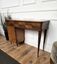 Mid Century Italian Wood Inlay Glass Top Wall Console Desk Vanity ...