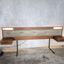 Mid Century Teak Illuminated Headboard With Floating Bedside Tables ...