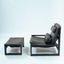 Dutch Brutalist Sonja Wasseur Lounge Chair With Ottoman, Wood & Leather ...