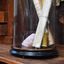 Antique Hand Blown Glass Dome Display Cloche On Ebonised Turned Base ...