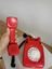 Vintage Original Red Iskra Telephone Ata 61k / Retro Rotary Dial Phone ...