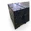 Metal Banded Blanket Box Modern Antique Style Storage Chest Treasure ...
