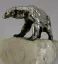 Superb Silver Plated Polar Bear Animal On Crystal C1910 Art Deco ...