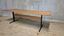 Vintage Rectangular Coffee Table With Wooden Top And Black Metal Base ...