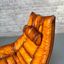 Vintage 1970s Swedish Swivel Lounge Chair | Hand Dyed Light Tan Leather ...