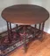 Vintage Antique Solid Oak Drop Leaf Table On Barleytwist Turned Legs ...