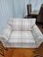 Next Snuggle Chair Bed | Michigan Soft Woven Cream Check | Pristine ...
