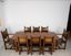 Antique Jacobean Revival Oak Refectory Dining Table & Eight Leather ...