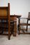 Antique Jacobean Revival Oak Refectory Dining Table & Eight Leather ...