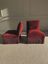A Pair Of French Napoleon III Red Velvet Slipper Chairs With Fringe ...