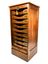 Antique Wooden Tambour Fronted Oak Office Paper Filing Cabinet Drawers ...