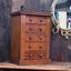 Antique Mahogany Apprentice Table Top Cabinet Wellington Chest Bank Of ...