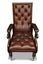 Rare William IV Leather Reclining Bergere Library Chair On Original ...
