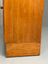 Vintage 1950s Walnut Bookcase Marquetry Art Deco Style Glass Doors ...
