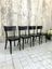 Set Of Four French Black Bentwood Bistro Chairs | Vinterior