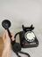 Rare Vintage Bakelite Pupin Rotary Dial Phone / Matte Black And White ...