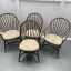 4 Ercol Dining Chairs Cryoline Stretcher Model 909 2 Rare Carvers ...