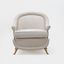 Pair Of French Mid Century Armchairs In Art Deco Style With Brass ...