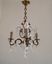 French Art Nouveau Acanthus 3 Light Bronze & Crystal Cage Chandelier ...