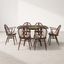 Vintage Ercol Fleur De Lys Dining Chairs | Dark Brown Elm | Model 371 ...