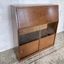 Mid Century Tiger Oak Bureau Bookcase Display Cabinet | Vinterior