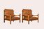 A Midcentury In Style Of Guillerme Et Chambron Brutalist Lounge Chairs ...