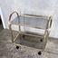 Vintage Hollywood Regency Brass & Smoked Glass Drinks Trolley Bar Cart ...