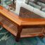 Vintage Octagonal Coffee Table | Glass Top, Cane Shelf, Coastal Style ...